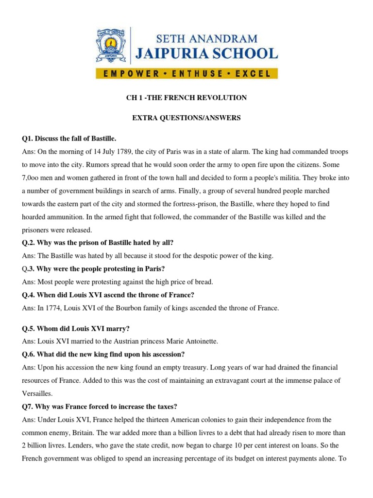 French Revolution: Key Questions & Answers | PDF | Maximilien ...