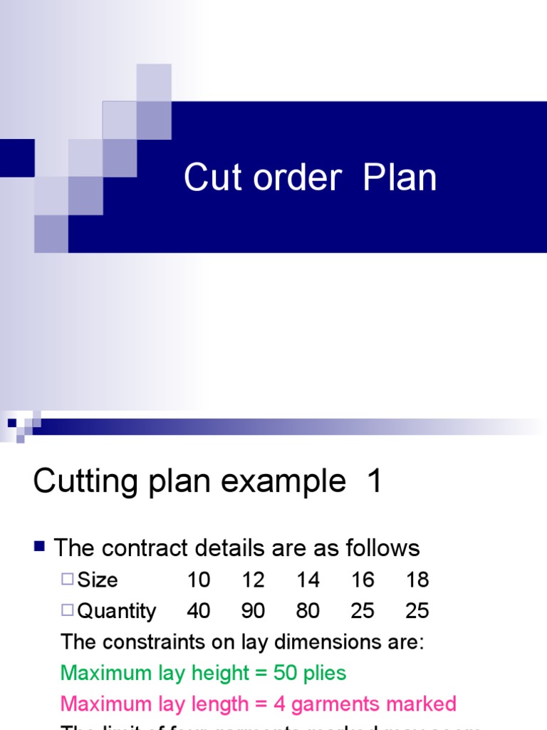 Cutting Plan | PDF | Clothing