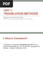 Unit 3 - Methods of Translation | PDF | Translations | Human Communication