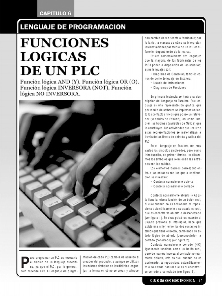 Capitulo 6 - Funciones Logicas de Un PLC | PDF | Controlador lógico ...