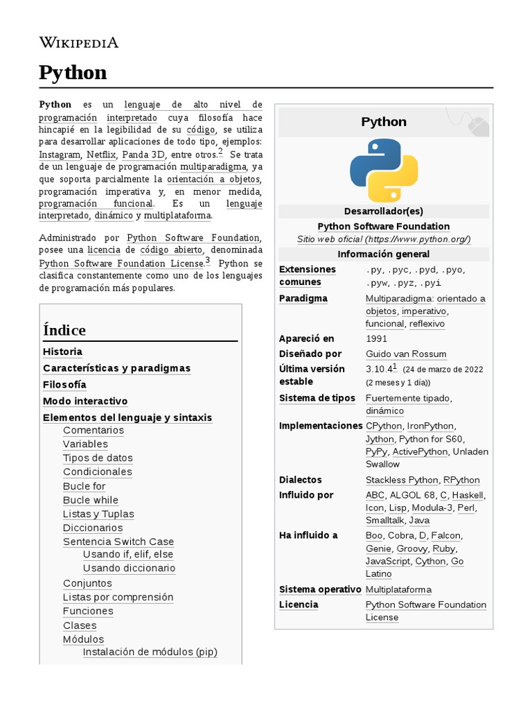 Python | Descargar gratis PDF | Python (lenguaje de programación) | Lenguaje de programación