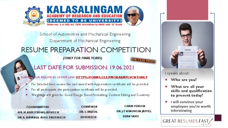 Resume Preparation Competition | PDF