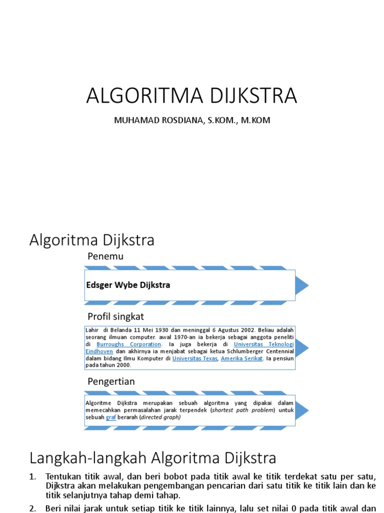 Algoritma Dijkstra: Panduan Singkat | PDF