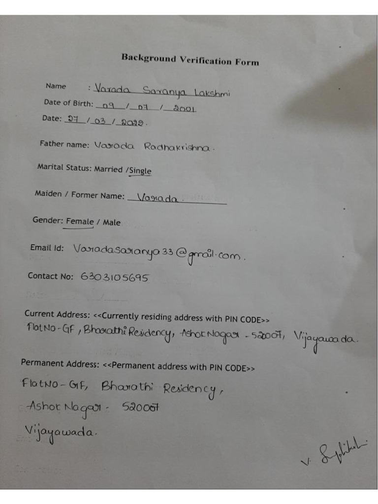 BV Form Capgemini | PDF