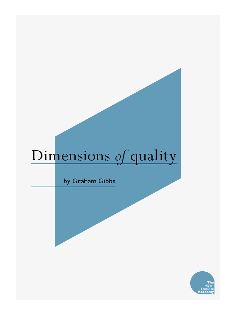 GIBBS Dimensions of Quality | PDF | Teachers | Learning