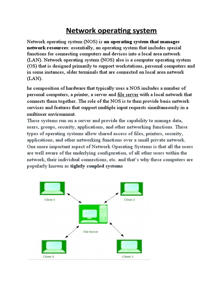Network Operating System Download Free Pdf Operating System Computer Network