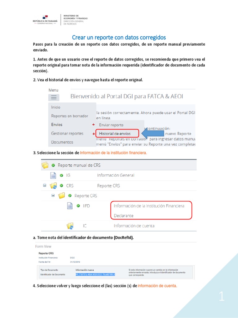 Pasos para Reportes CRS | PDF | Informática