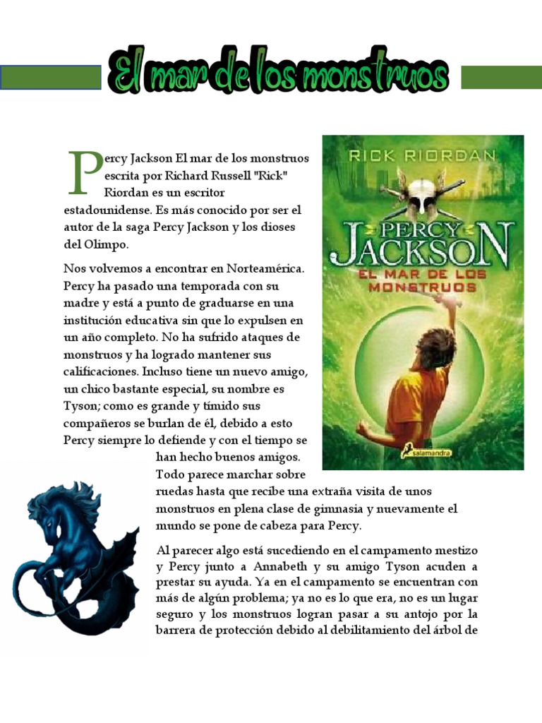 Resumen de Percy Jackson 2: Mar de Monstruos | PDF