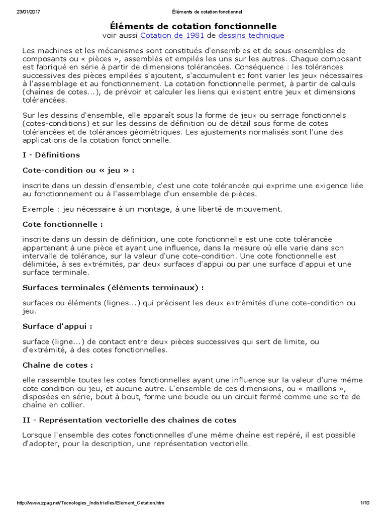 Éléments de Cotation Fonctionnel | PDF | Ingénierie mécanique