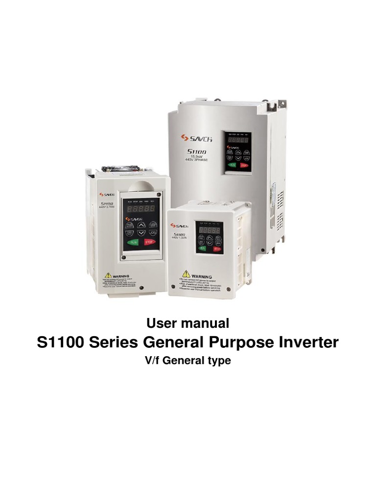 S1100 Series General Purpose Inverter: User Manual | PDF | Power Supply ...