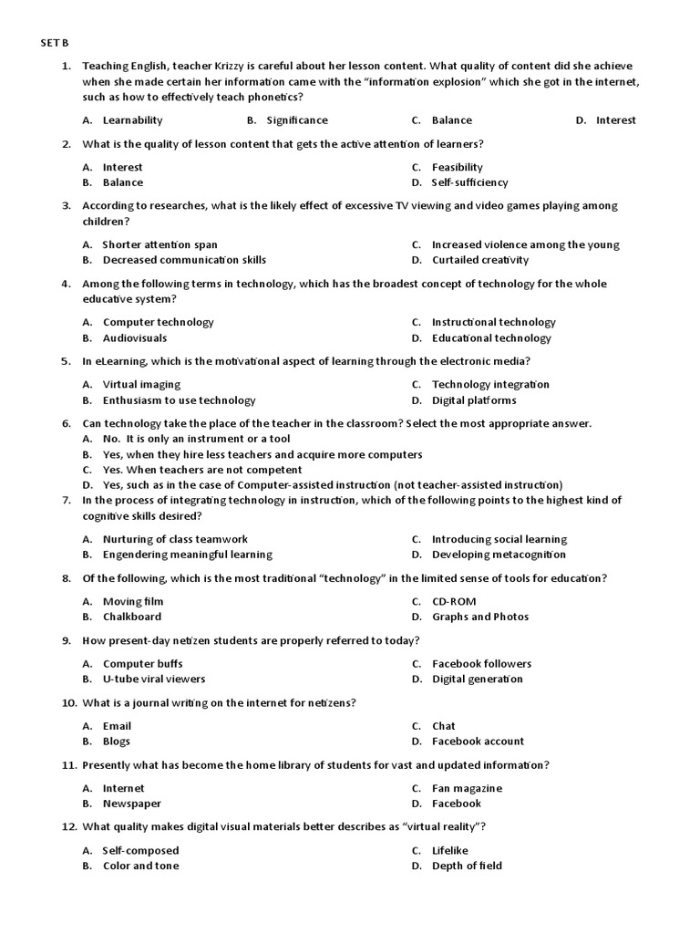 BLEPT Reviewer | PDF | Educational Assessment | Validity (Statistics)