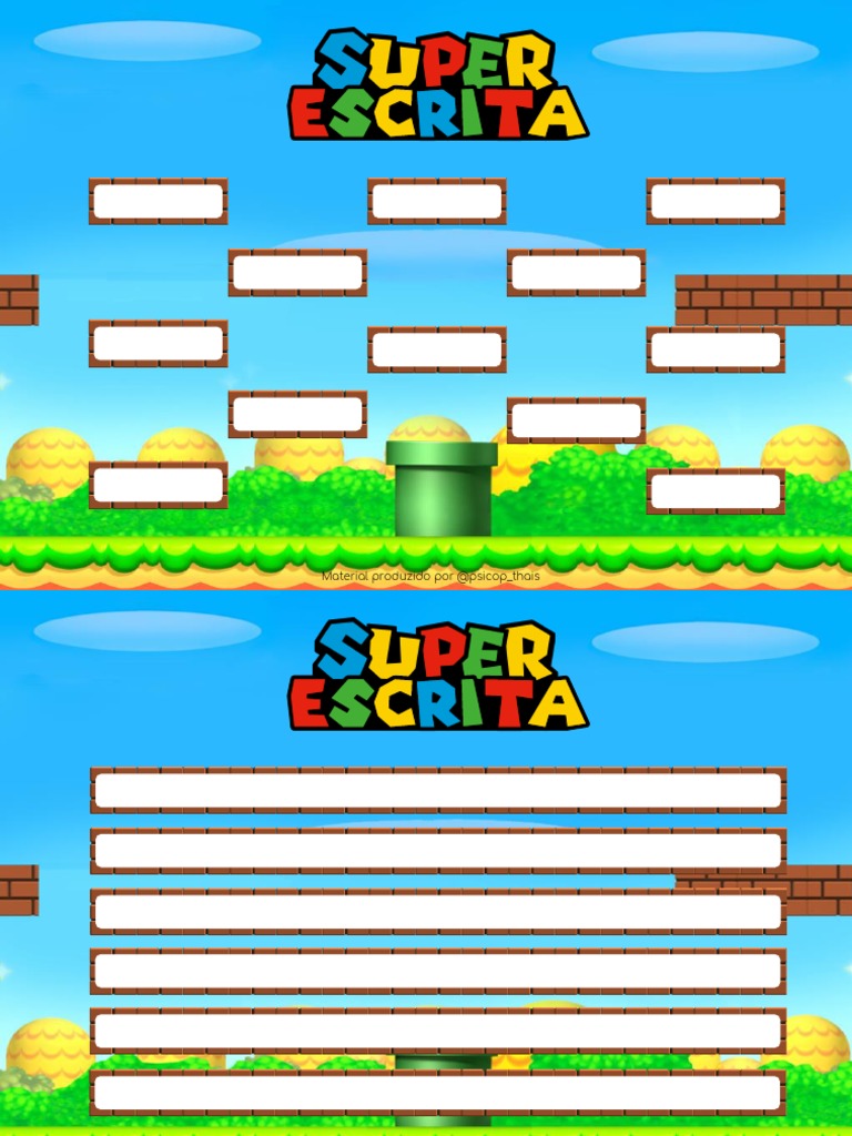 Combo de Atividades Super Mário | PDF