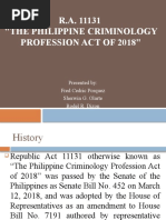 Criminology Act IRR Overview | PDF | Licensure | Criminology