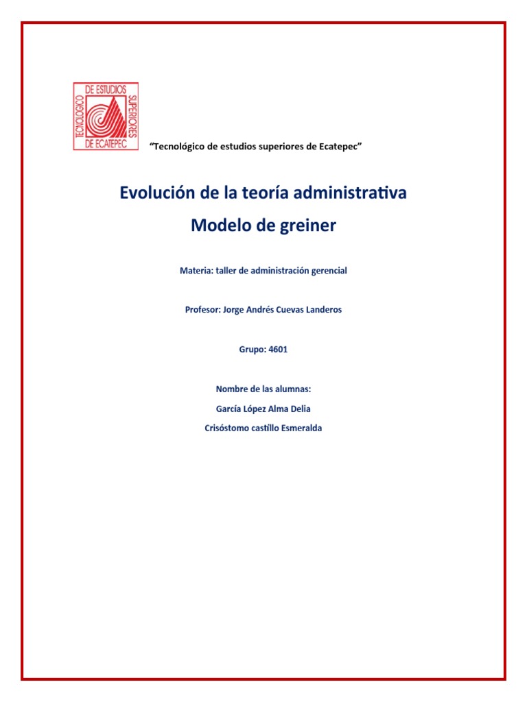 Modelo de Greiner en la administración | PDF | Business | Evolución
