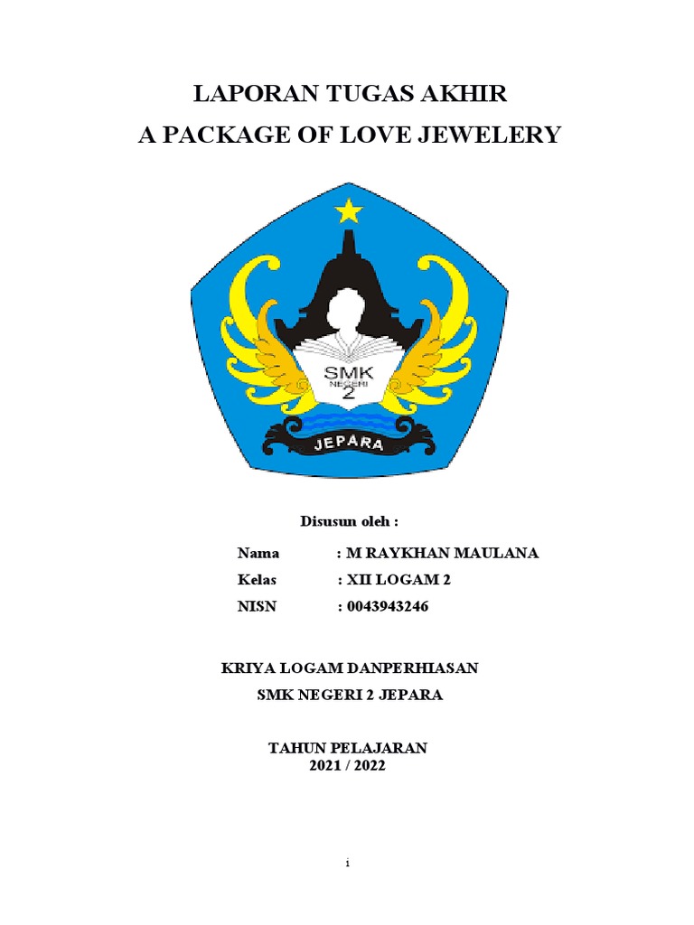 Laporan Tugas Akhir Kriya Logam SMK | PDF