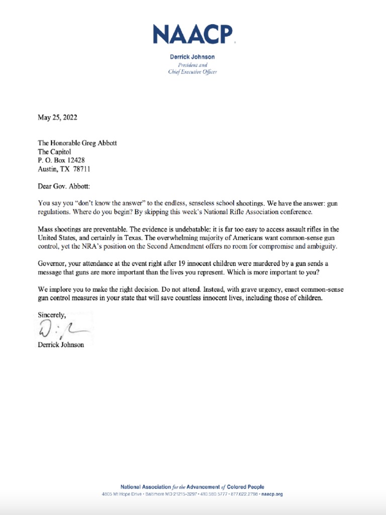 NAACP Letter To Gov - Abbott - 052522 | PDF