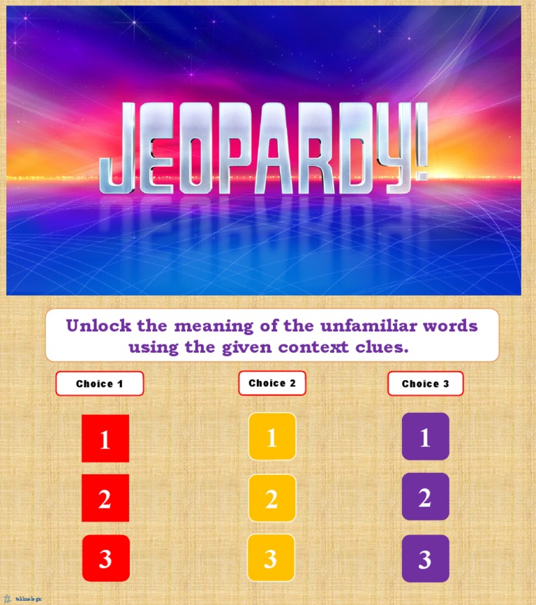 Jeopardy Game-Lesson 2 | PDF | Teaching Methods & Materials