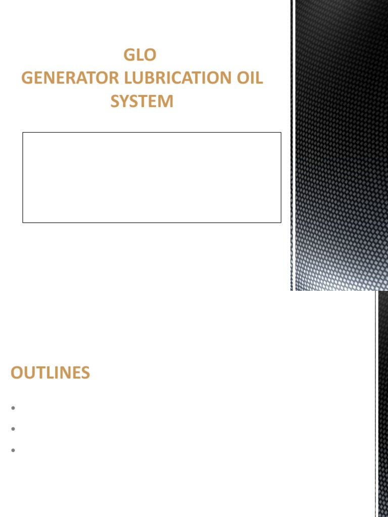 Generator Lubrication Oil System Guide | PDF | Computers