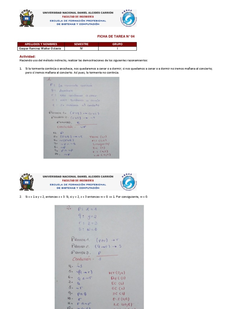 Ficha de Tarea #04 (Gaspar Ramirez Walter Octavio) | PDF | Tierra | Dom