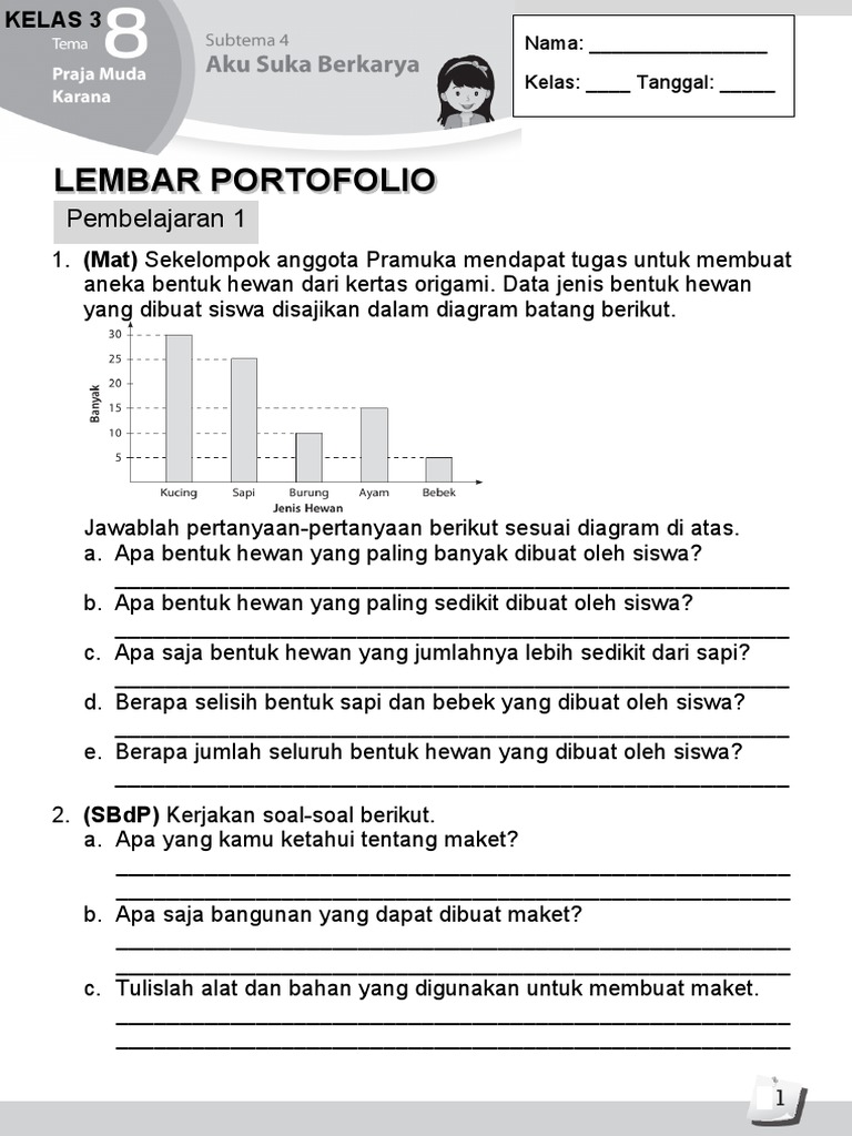 LEMBAR PORTOFOLIO BUPENA 3D Tema 8 Sub 4 | PDF