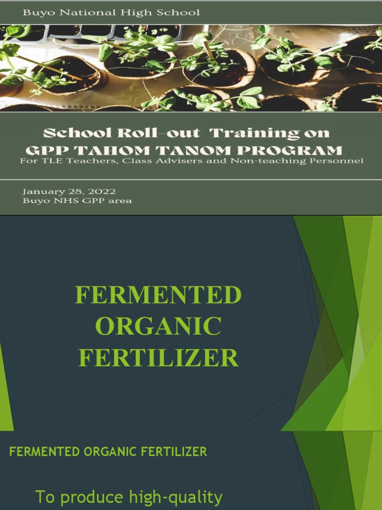 Fermented Fertilizer | PDF | Fertilizer | Fermentation