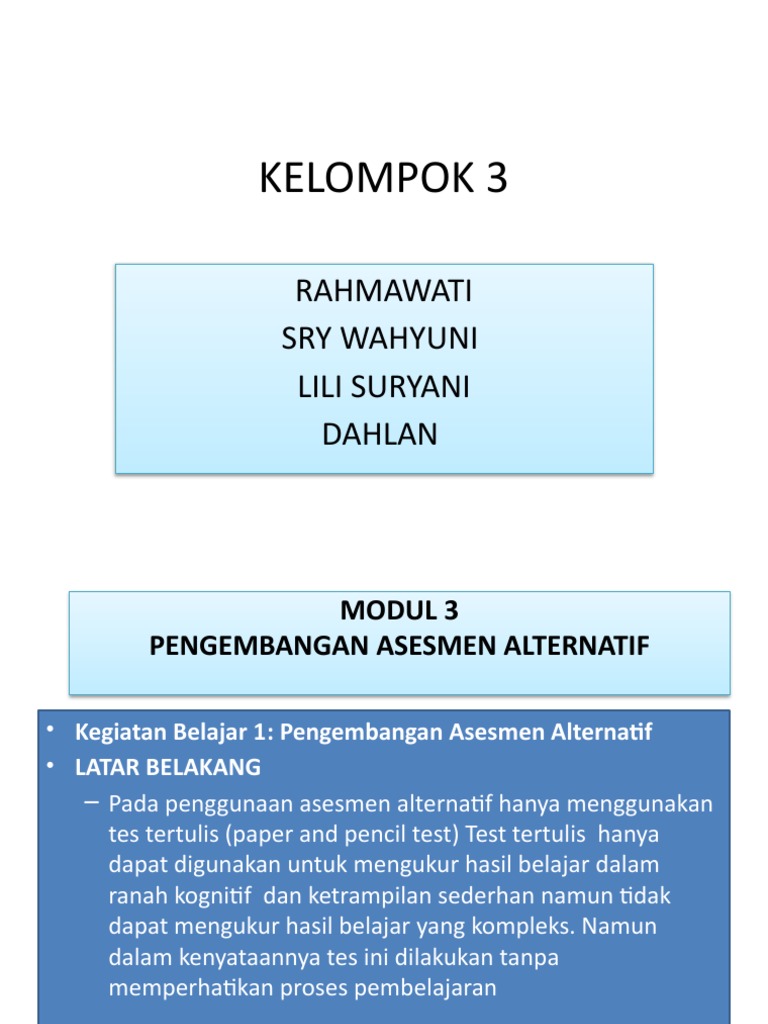 Kelompok 3 PPT Evaluasi | PDF