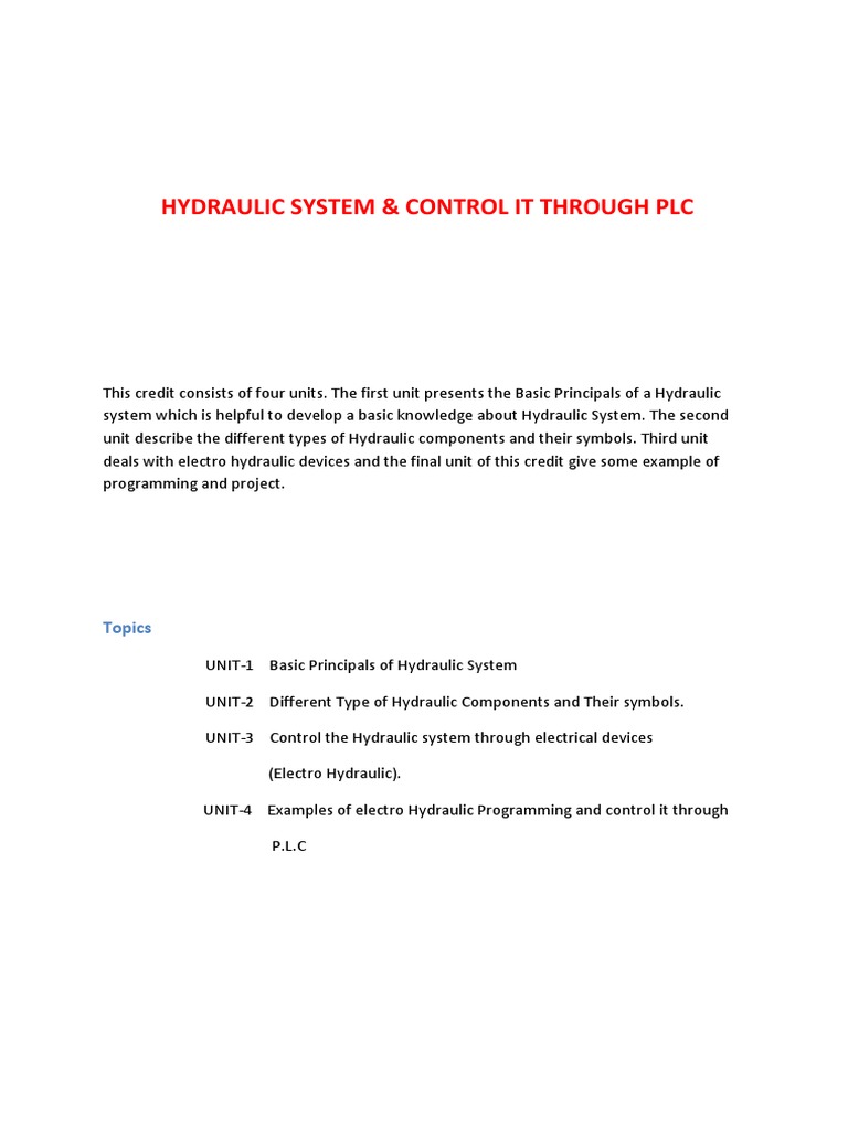 Hydraulic Study Material Compressed | PDF | Pump | Pressure