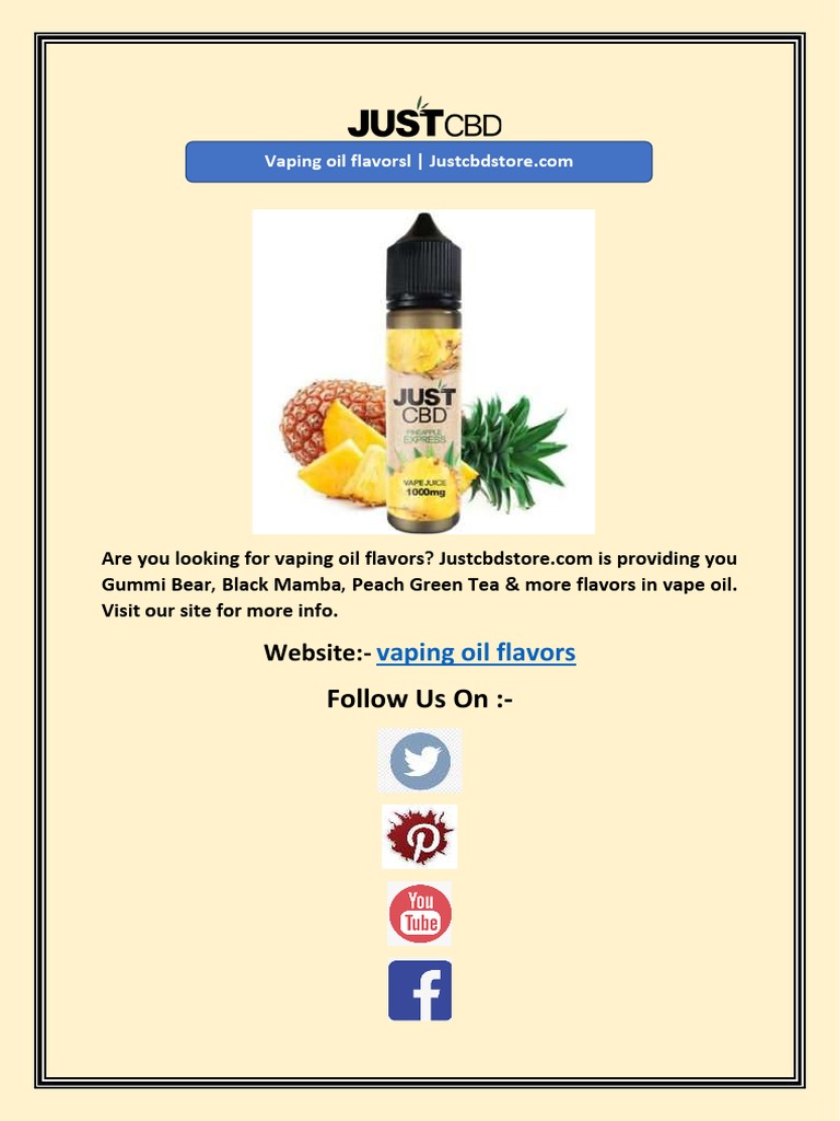 Vaping Oil Flavors | PDF