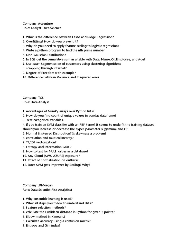ML Questions | PDF | Machine Learning | Regression Analysis