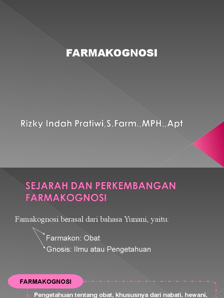 Farmakognosi 1 | PDF | Kesehatan Holistik