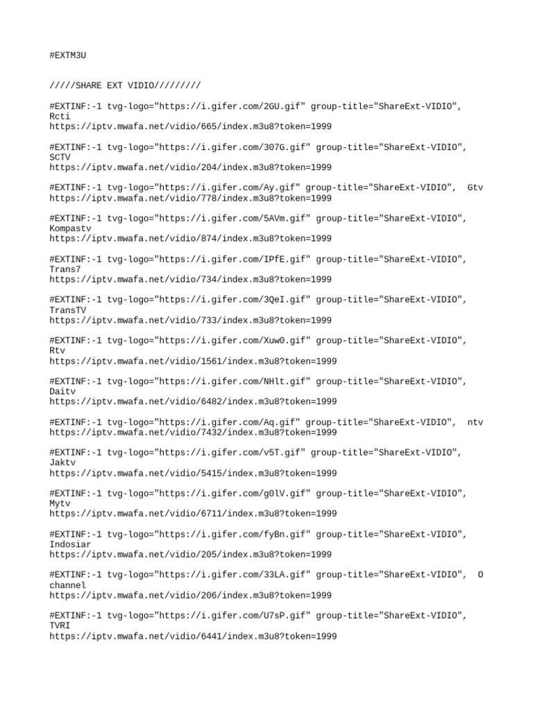 Playlist Iptv Diatur Sendiri Pdf Television Broadcasting