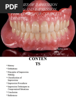 Impression in Distal Extension RPD | PDF | Dentures | Dentistry Branches