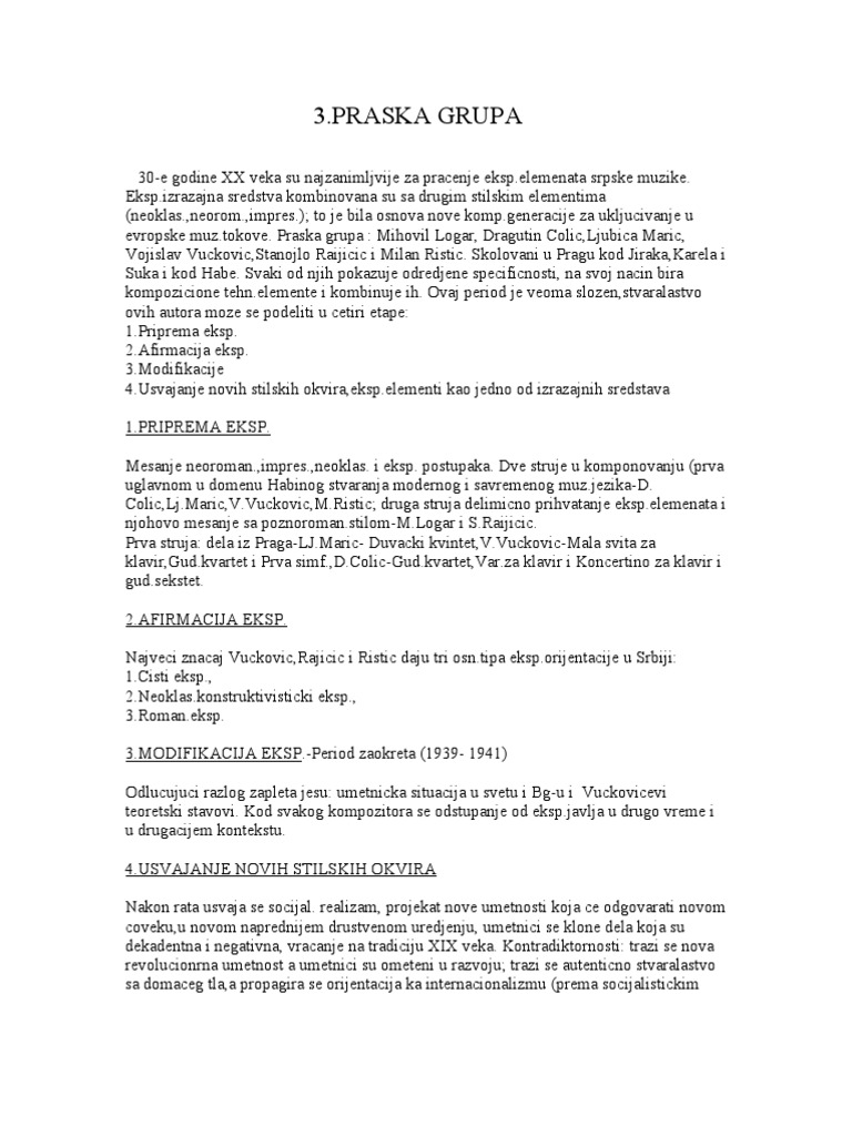 Praska Grupa (Vuckovic, Colic, Ristic, Logar, Rajicic) | PDF