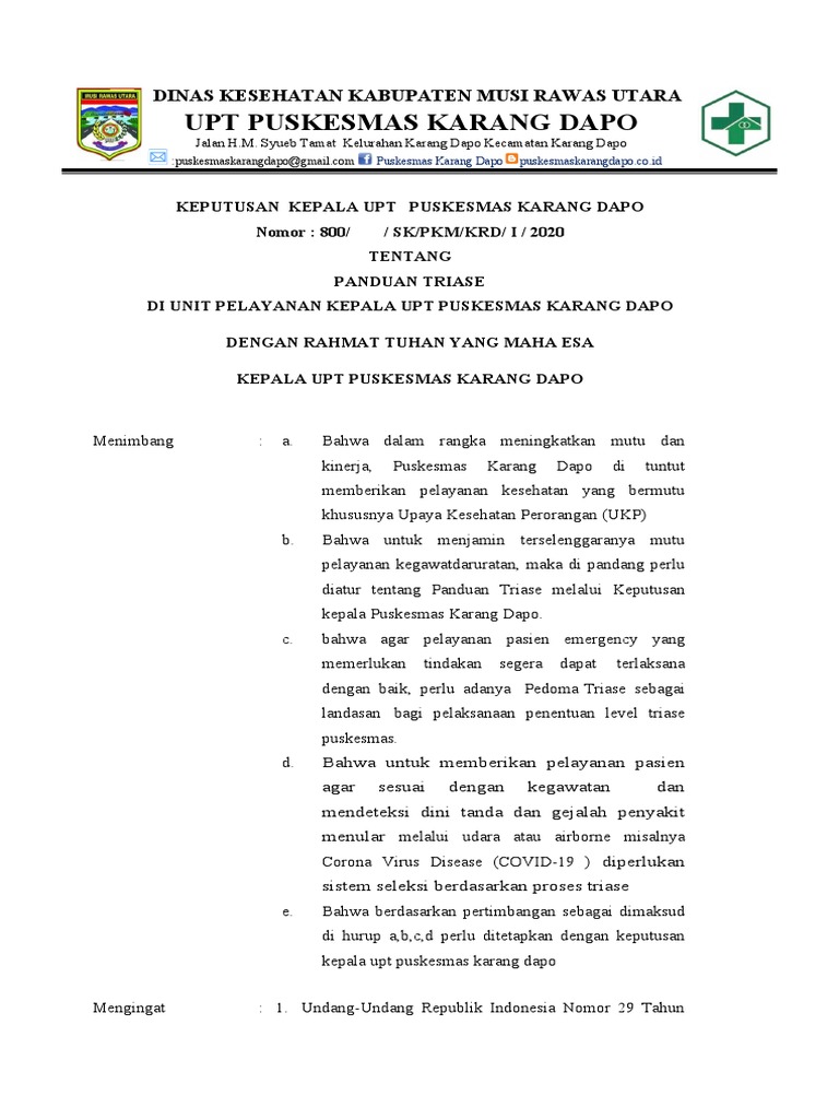 SK Triase Terbaru | PDF