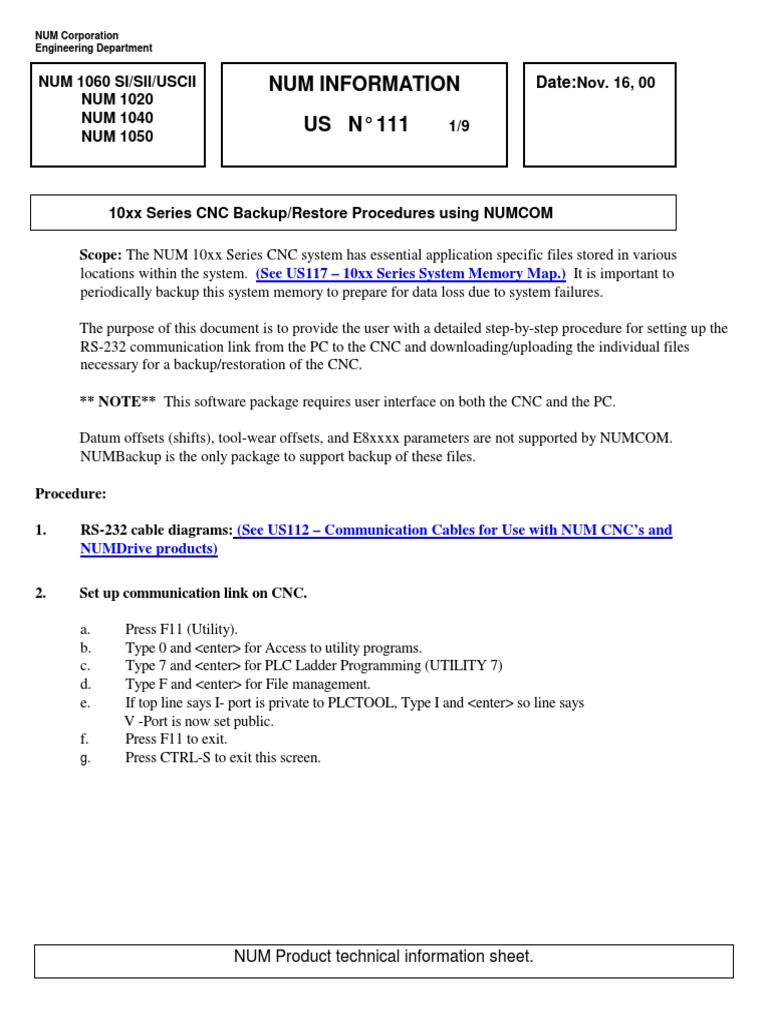 Num Information US #111: (See US117 - 10xx Series System Memory Map ...