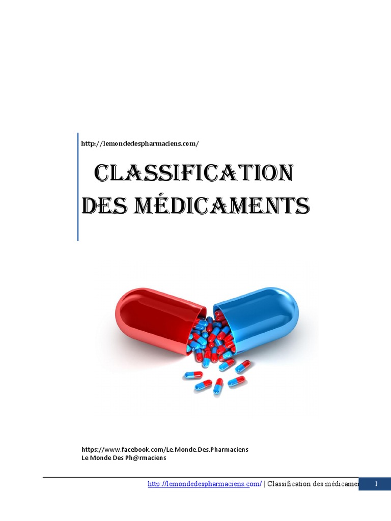 Classification Des Medicaments | PDF | Chimie pharmaceutique ...
