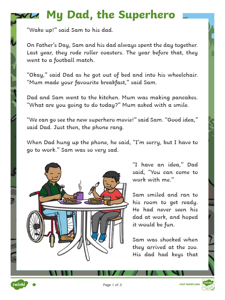 My Dad, The Superhero: Page 1 of 3 | PDF | Giant Panda