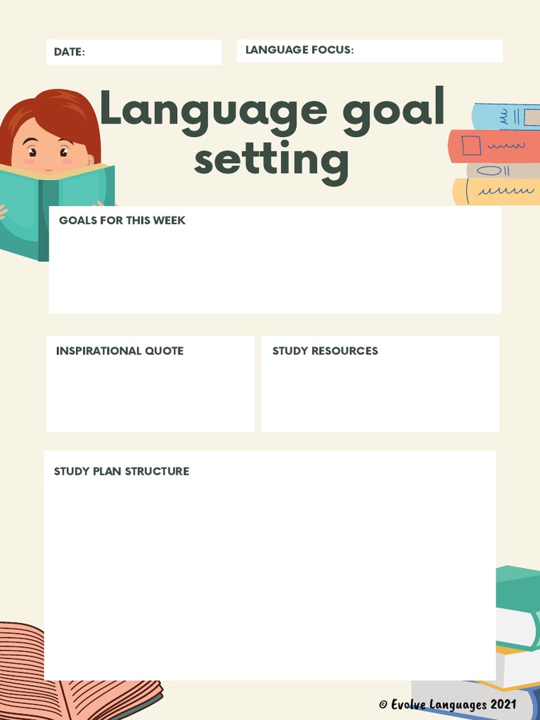Freebie #1 Language Goal Setting Sheet | PDF