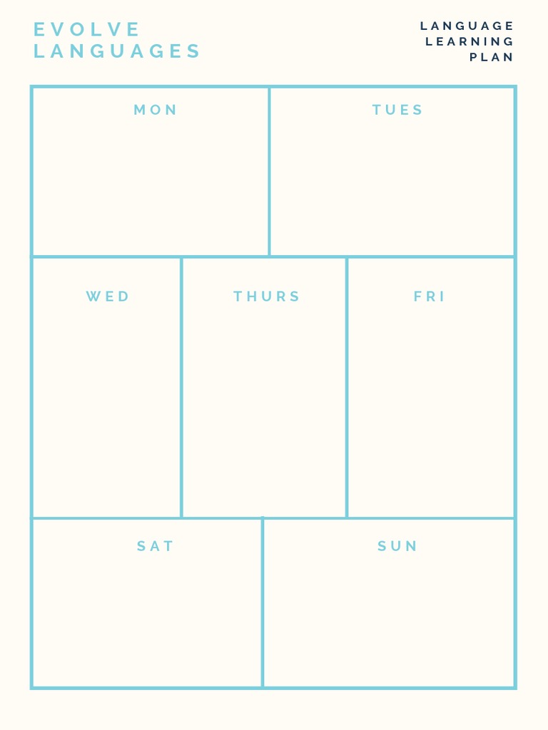 EL Language Learning Plan - Week | PDF