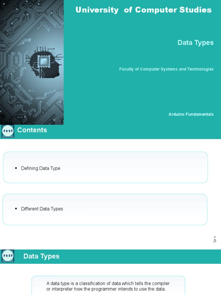 Arduino Datatype Upload1 Pdf Integer Computer Science Data Type