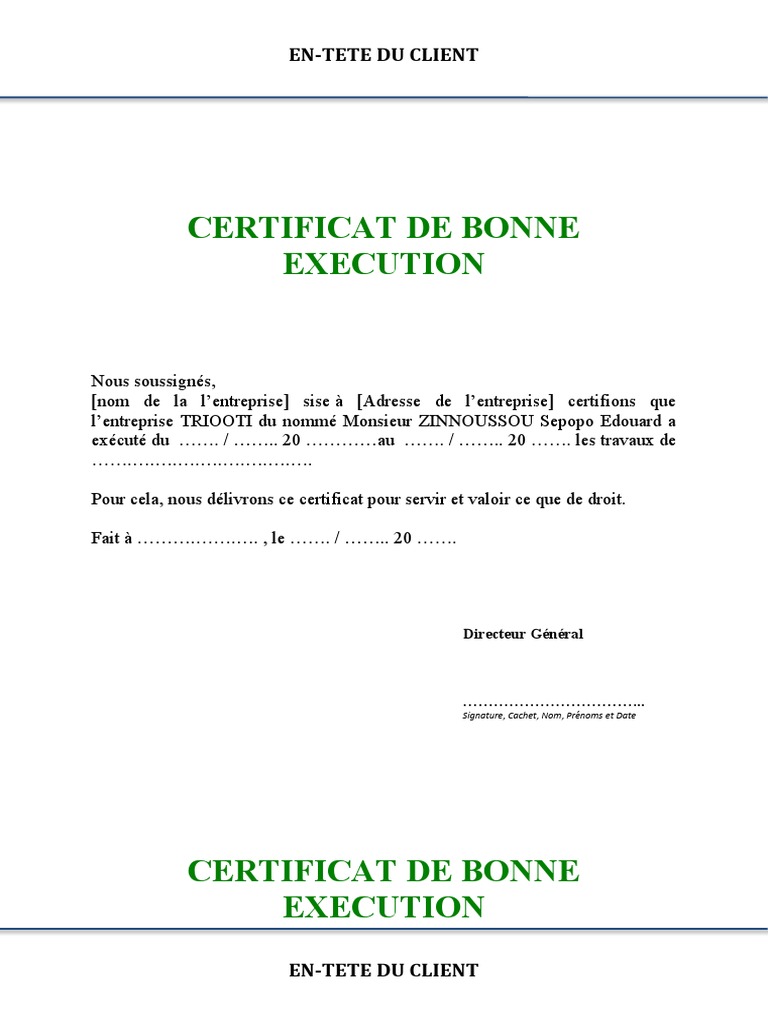 Certificat De Bon Travail Sandrine Lobe Commerciale Axis Afrique