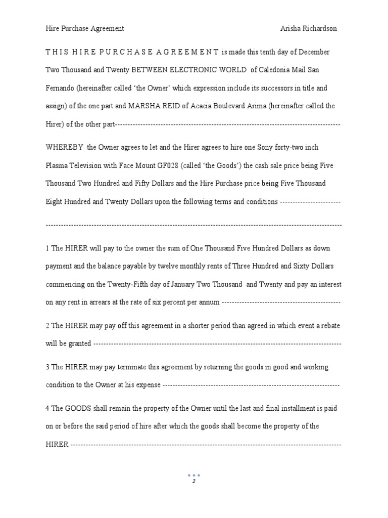 EDPM SBA 9 Legal Work - Hire Purchase Agreement | Download Free PDF ... EDPM SBA 9 Legal Work - Hire Purchase Agreement | Download Free PDF ...