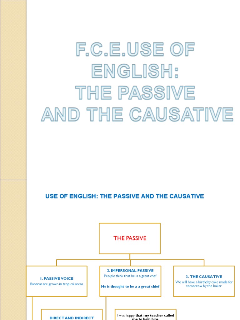 Passive and Causative | PDF | Verb | Subject (Grammar)