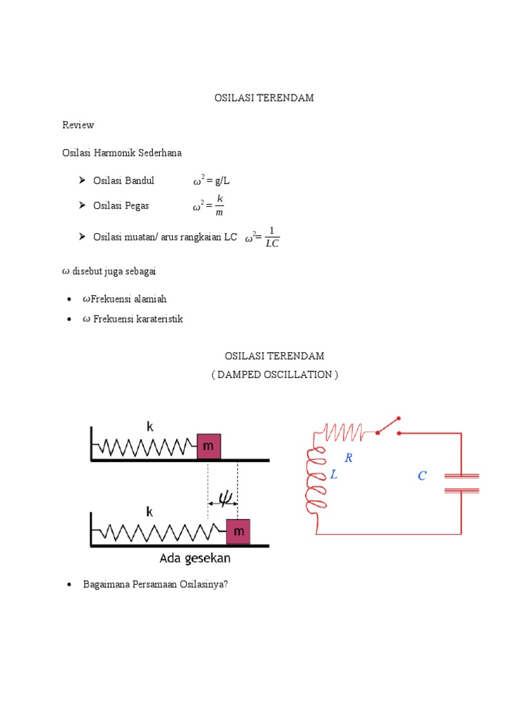 Osilasi Terendam | PDF | Sains & Matematika