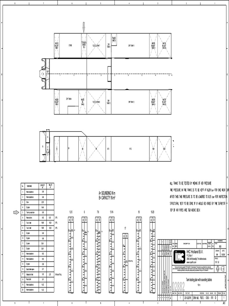 Gambar Tank Testing Plan With Sounding Tables | PDF | Civil Engineering ...