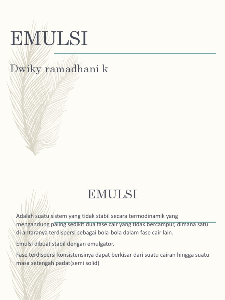 Emulsi | PDF