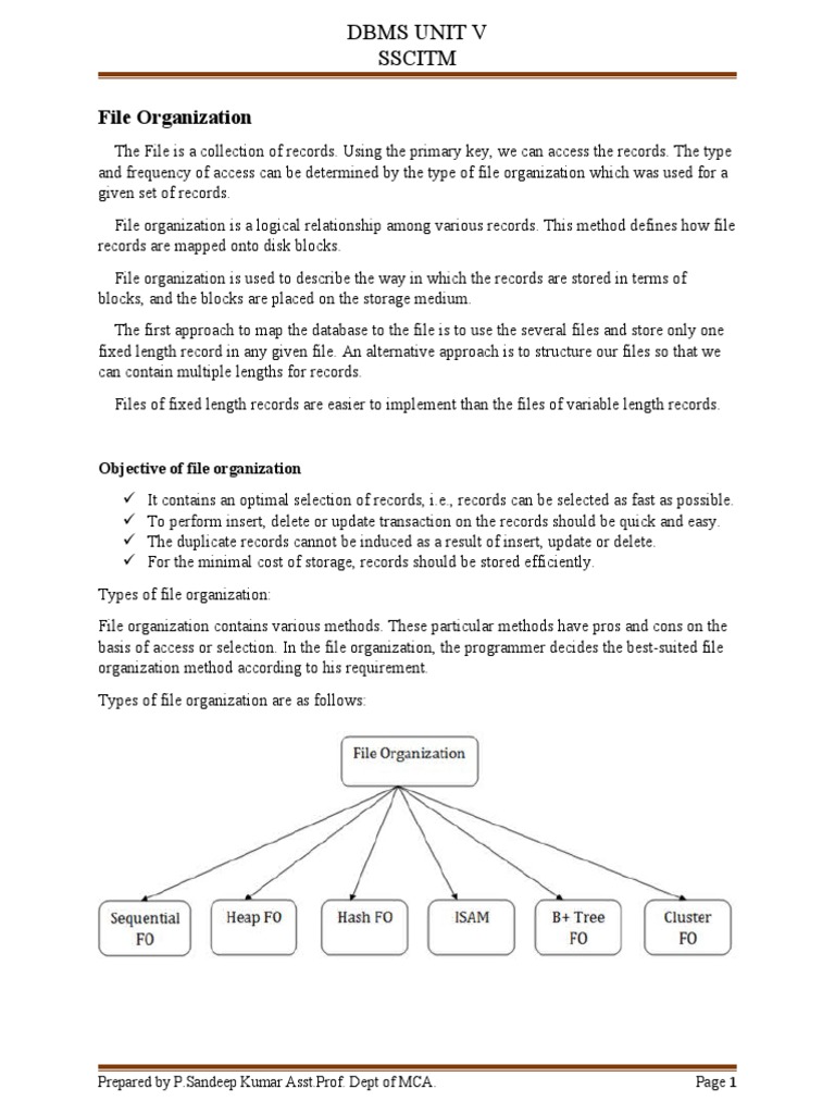 DBMS Unit V | PDF | Database Index | Databases