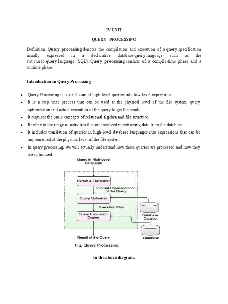 Ivunit Query Processing | PDF | Databases | Database Index