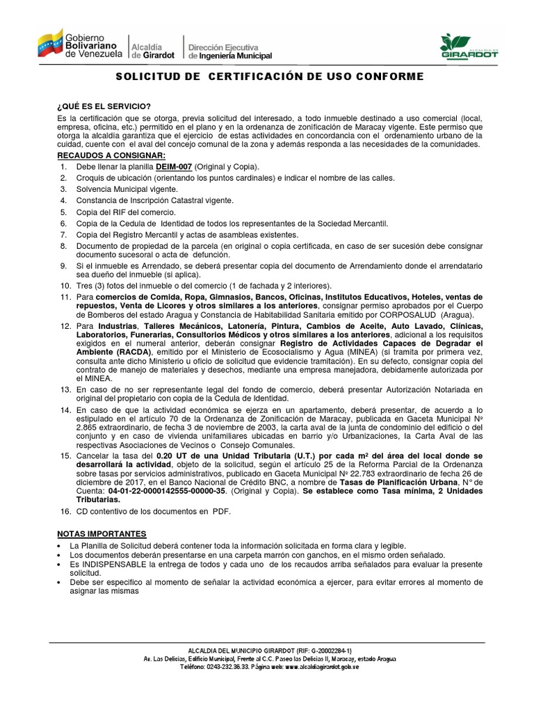 Deim007 - Uso Conforme 2003 | PDF