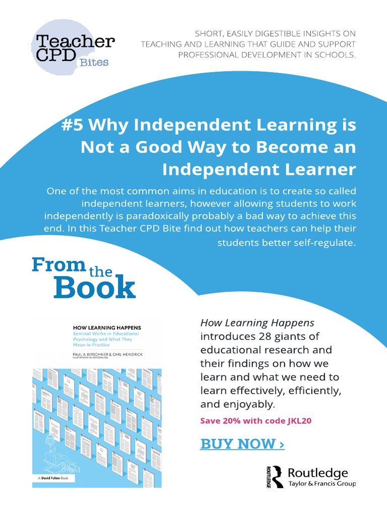 Rethinking Independent Learning Strategies | PDF | Self Efficacy | Learning